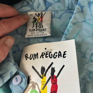 Rum Reggae | Shirts | Vintage Rum Reggae Mens Hawaiian Camp Shirt Blue ...